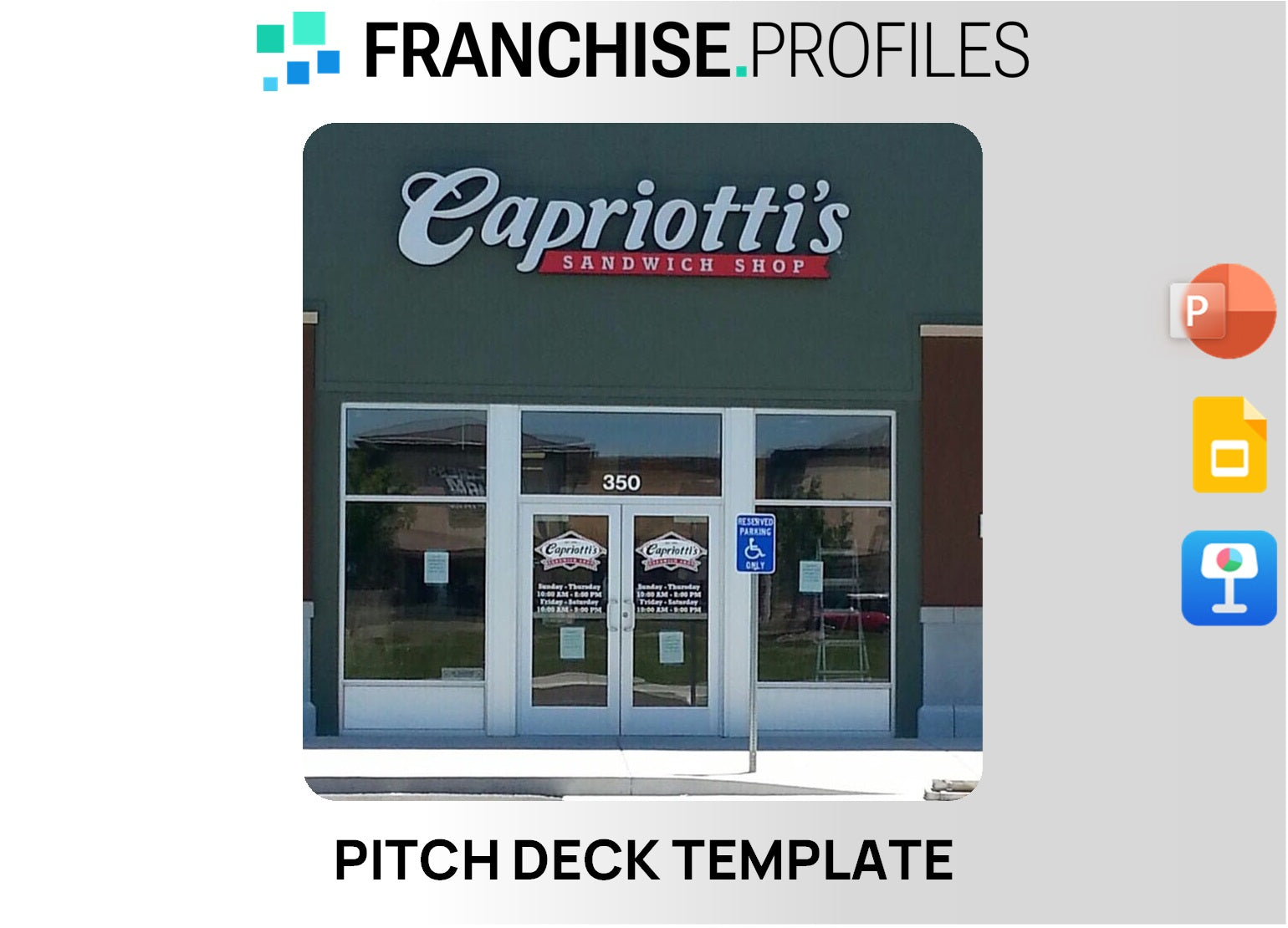 Capriotti's Sandwich Shop Franchise Pitch Deck Template – Franchisesbiz.com