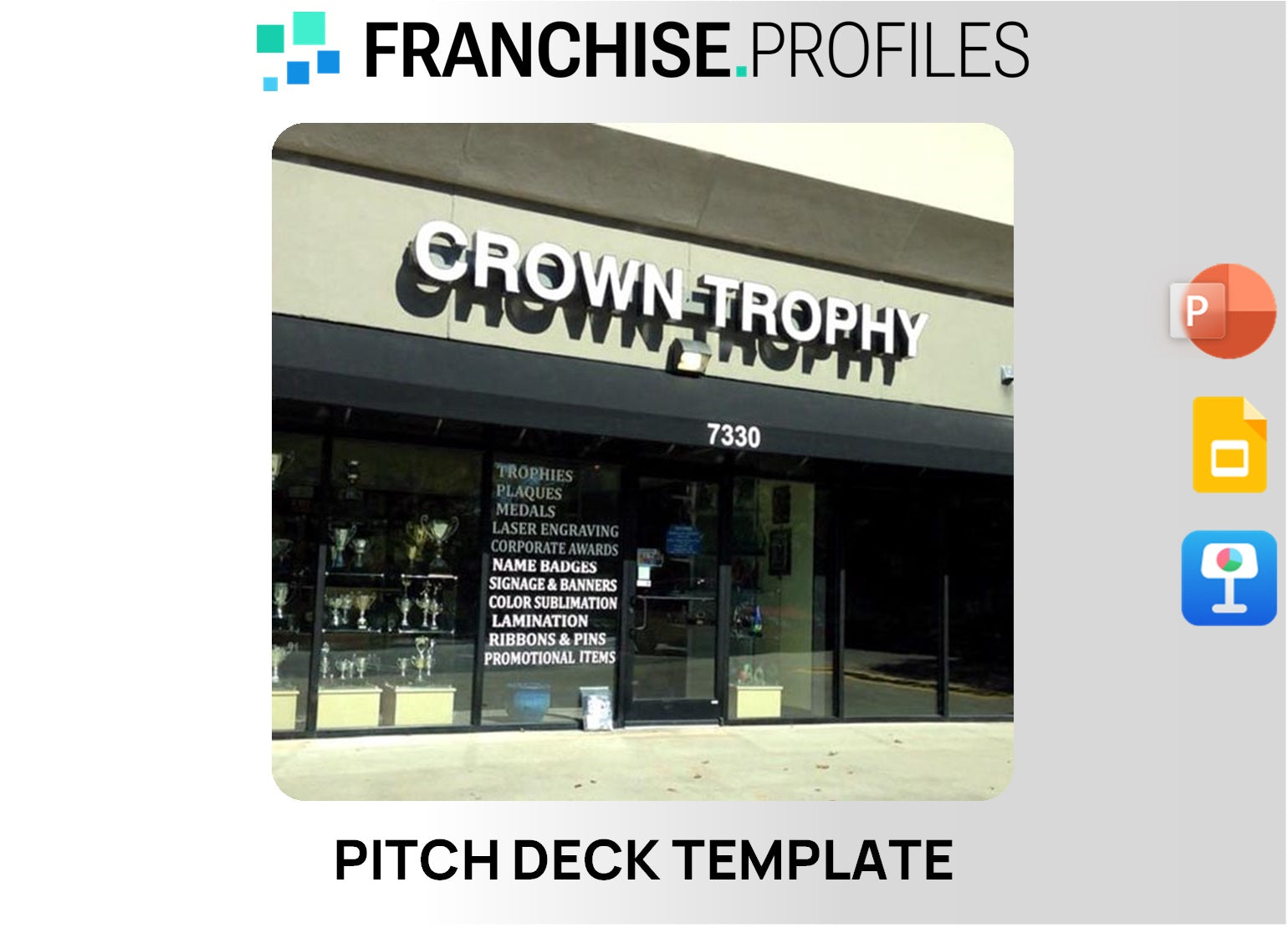 Crown Trophy Franchise Pitch Deck Template – Franchisesbiz.com