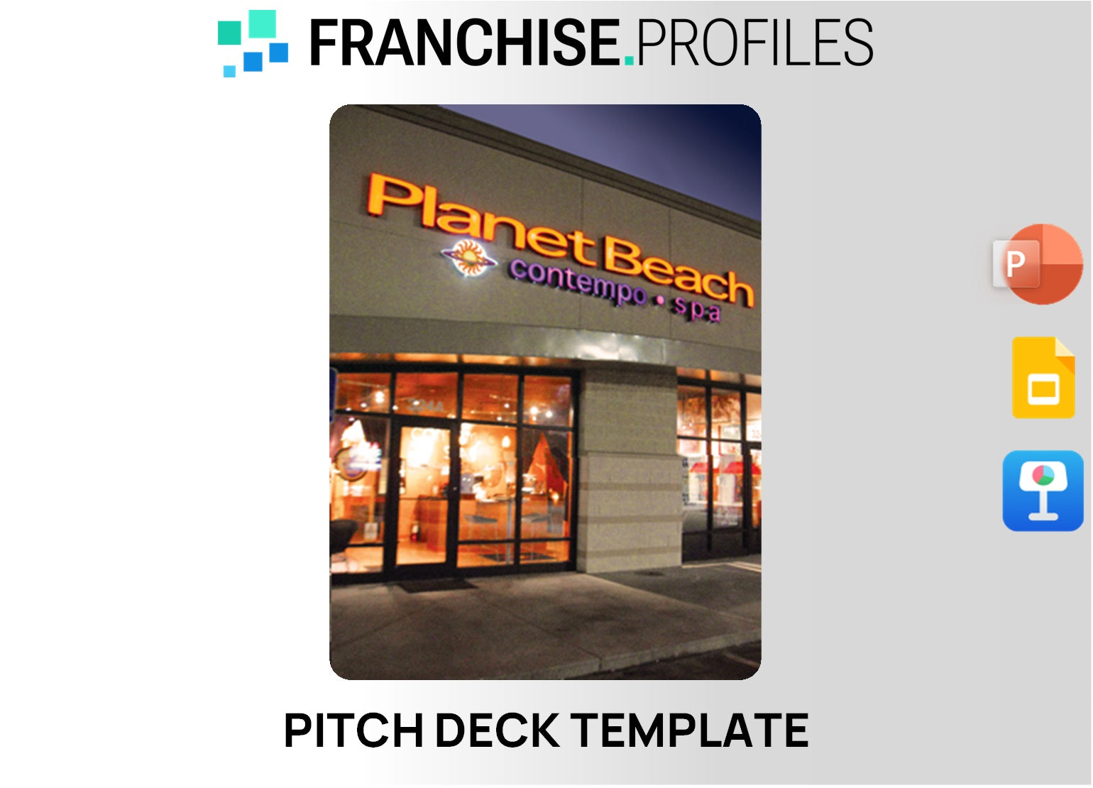 Planet Beach Franchise Pitch Deck Template – Franchisesbiz.com