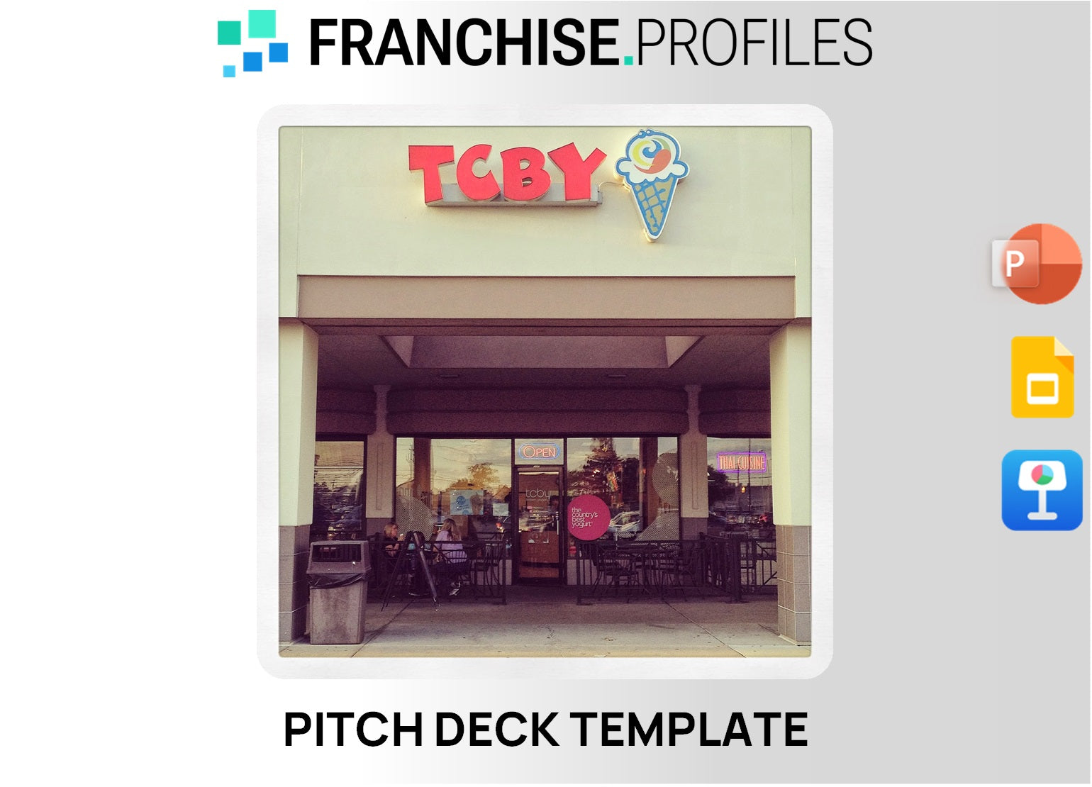 TCBY Franchise Pitch Deck Template – Franchisesbiz.com